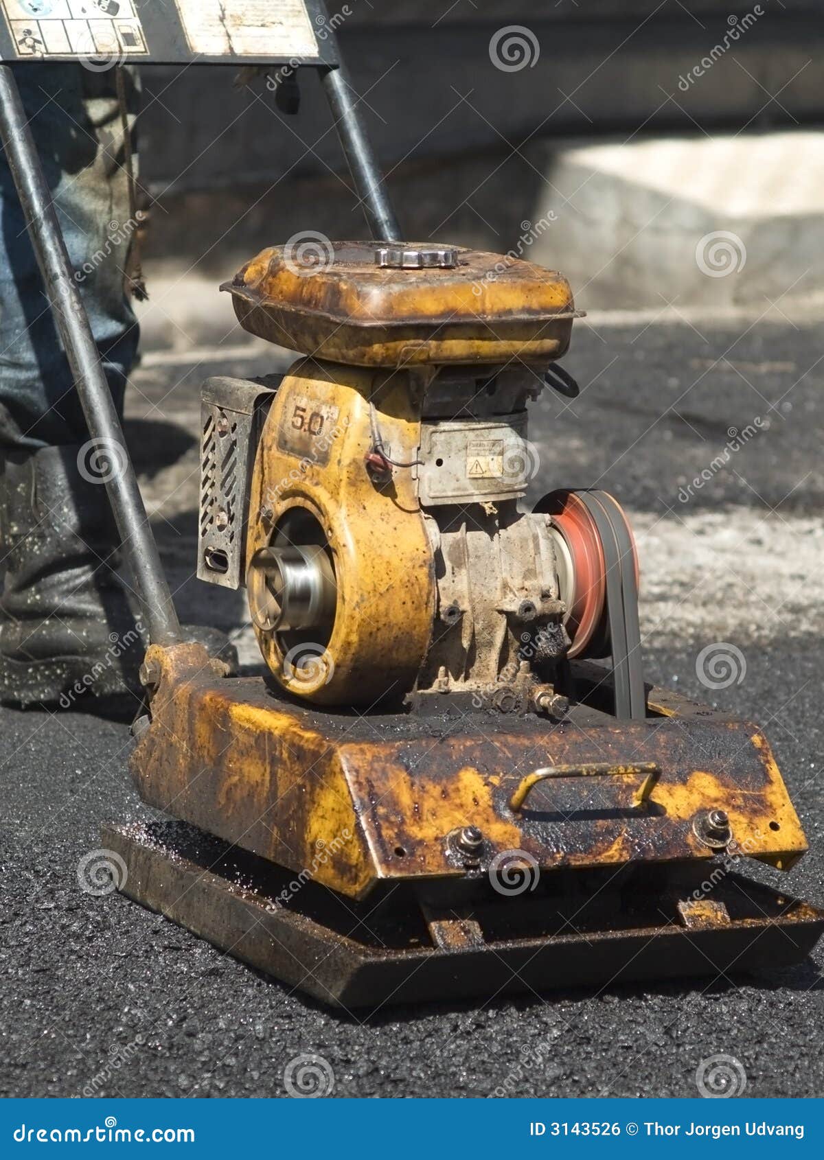 Old, Little Compactor Plate Stock Photo - Image of machine, vibrating ...