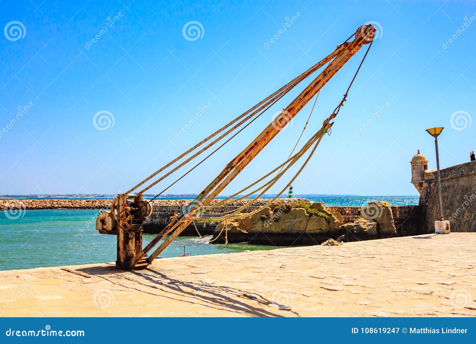 Old Loading Crane in the Harbor Stock Image - Image of metal, atlantic ...