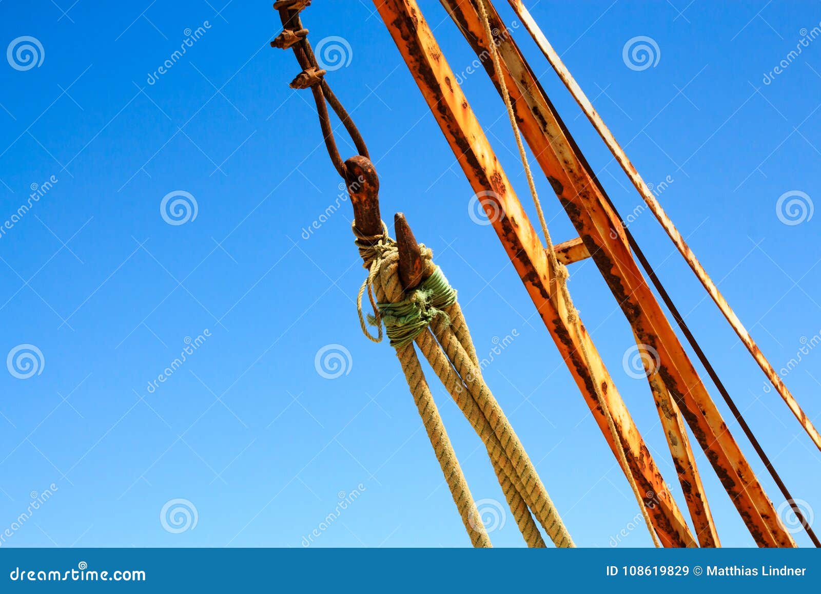 Old Loading Crane in the Harbor Stock Image - Image of load, facility ...