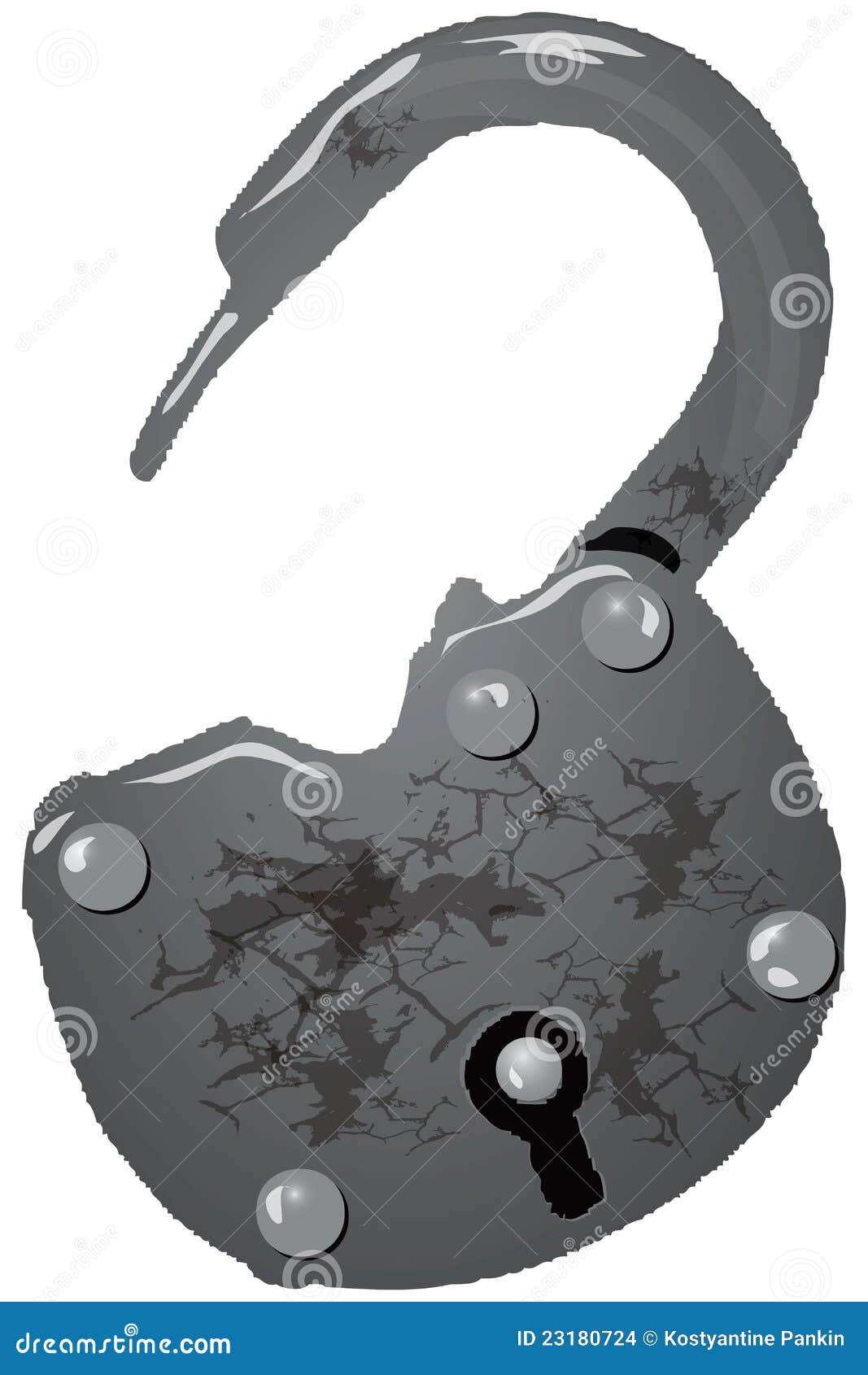 Old lock stock vector. Illustration of pattern, drawing - 23180724