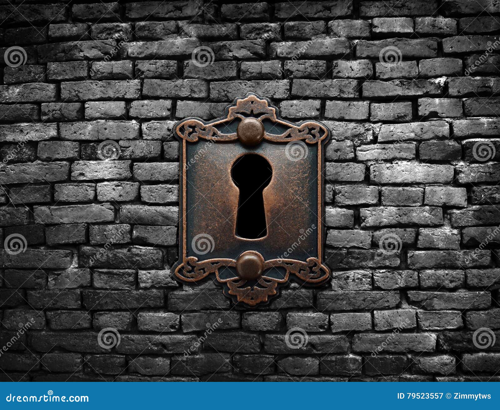 Old lock and brick wall stock image. Image of locked - 79523557