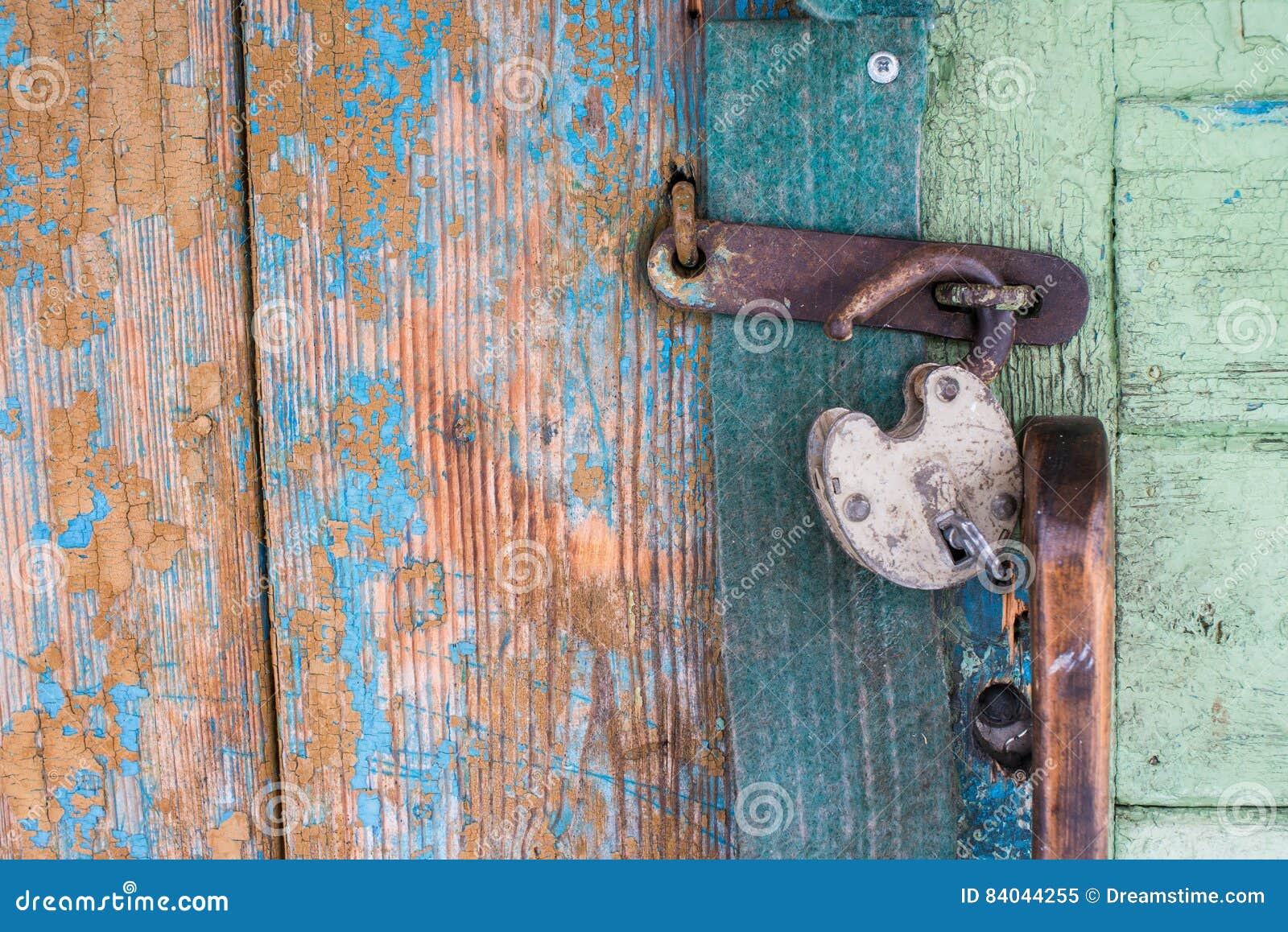 Old lock on door stock image. Image of house, aged, retro - 84044255