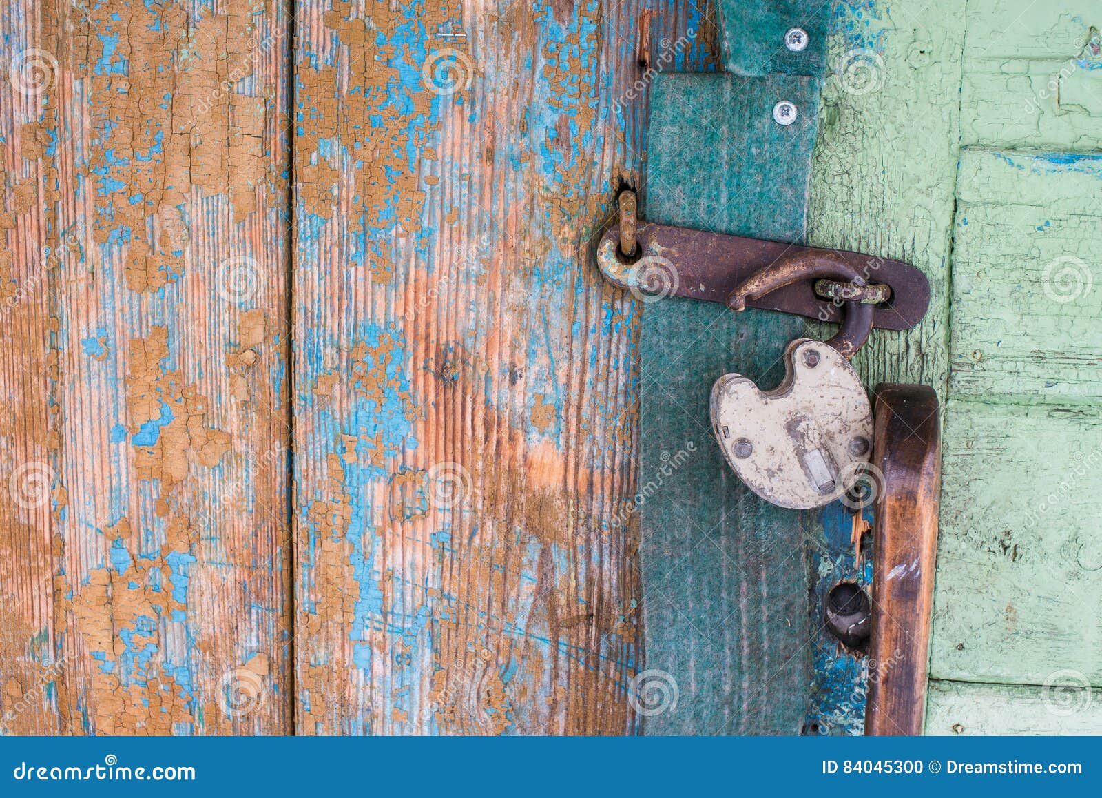 Old lock on door stock photo. Image of rusty, locked - 84045300