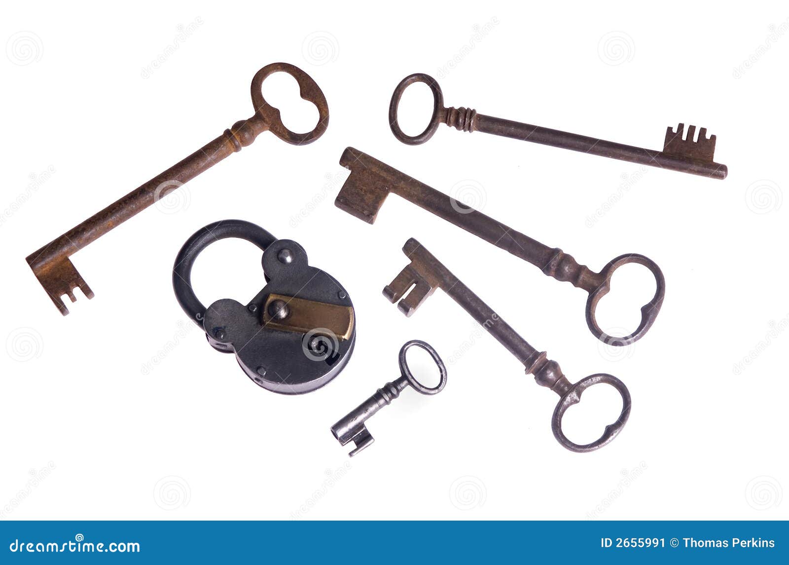 Old lock and keys stock image. Image of control, bronze - 2655991