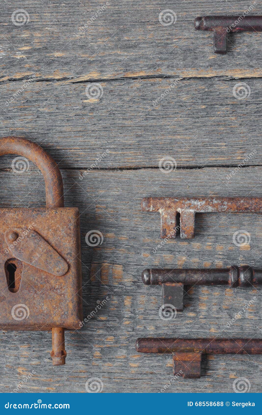 Old lock and keys stock photo. Image of fashioned, rusty - 68558688