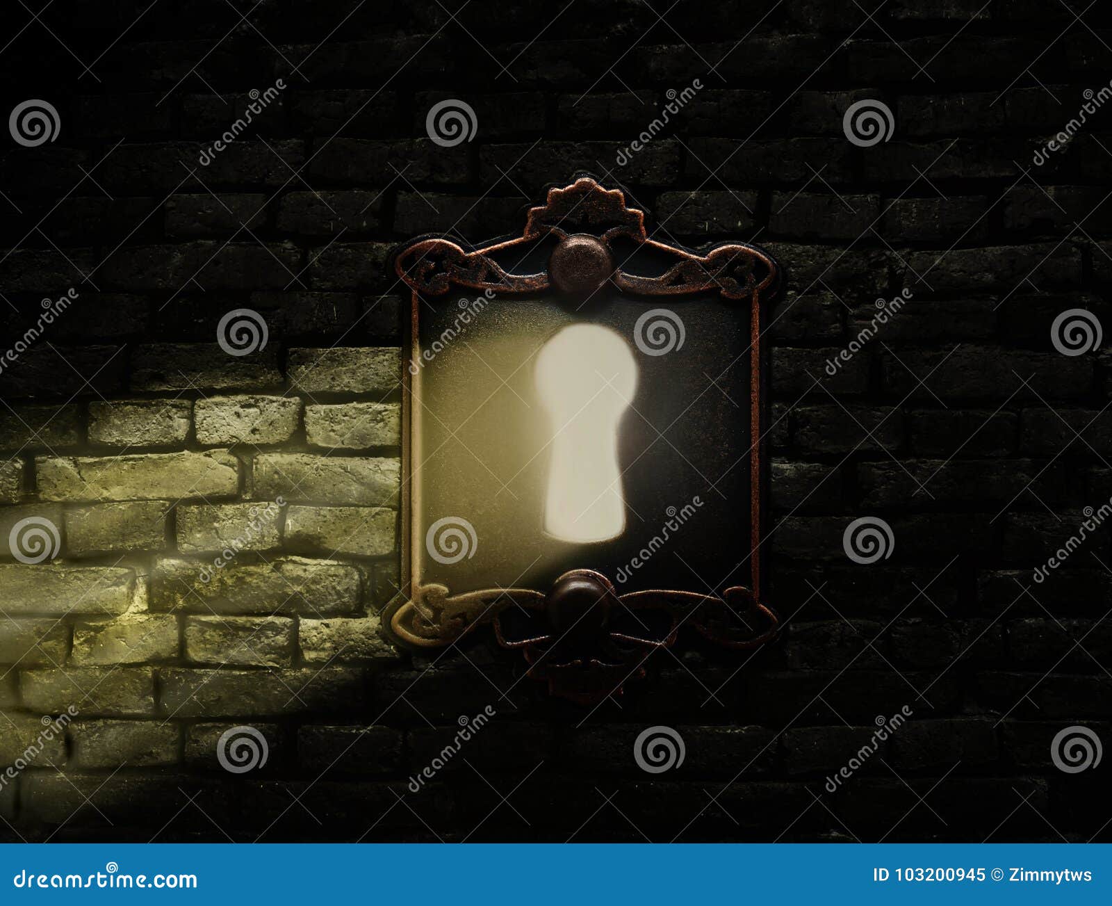 Old Lock with Light Shining through Stock Image - Image of beaming ...