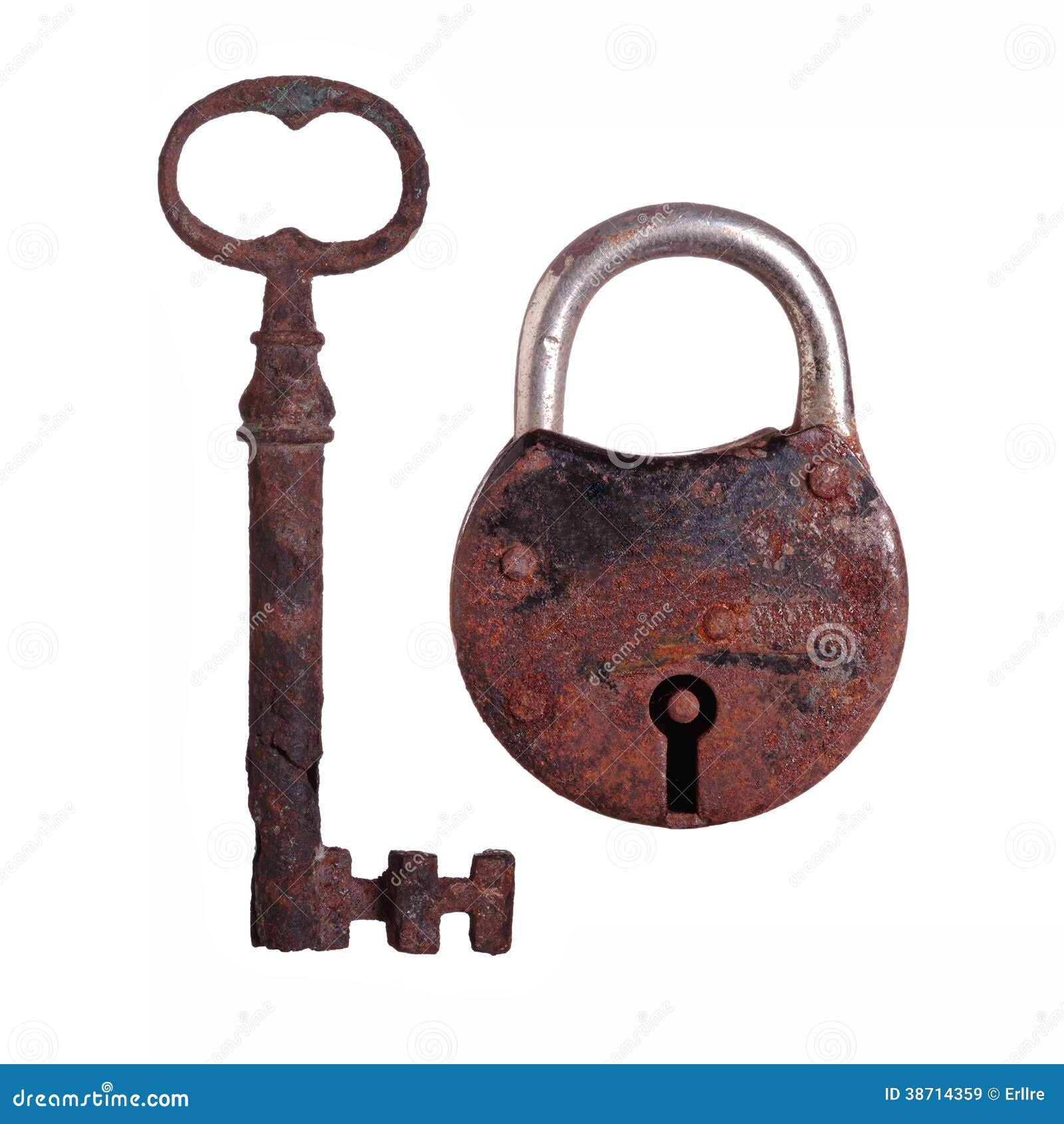 Old lock and old key stock image. Image of security, antique - 38714359