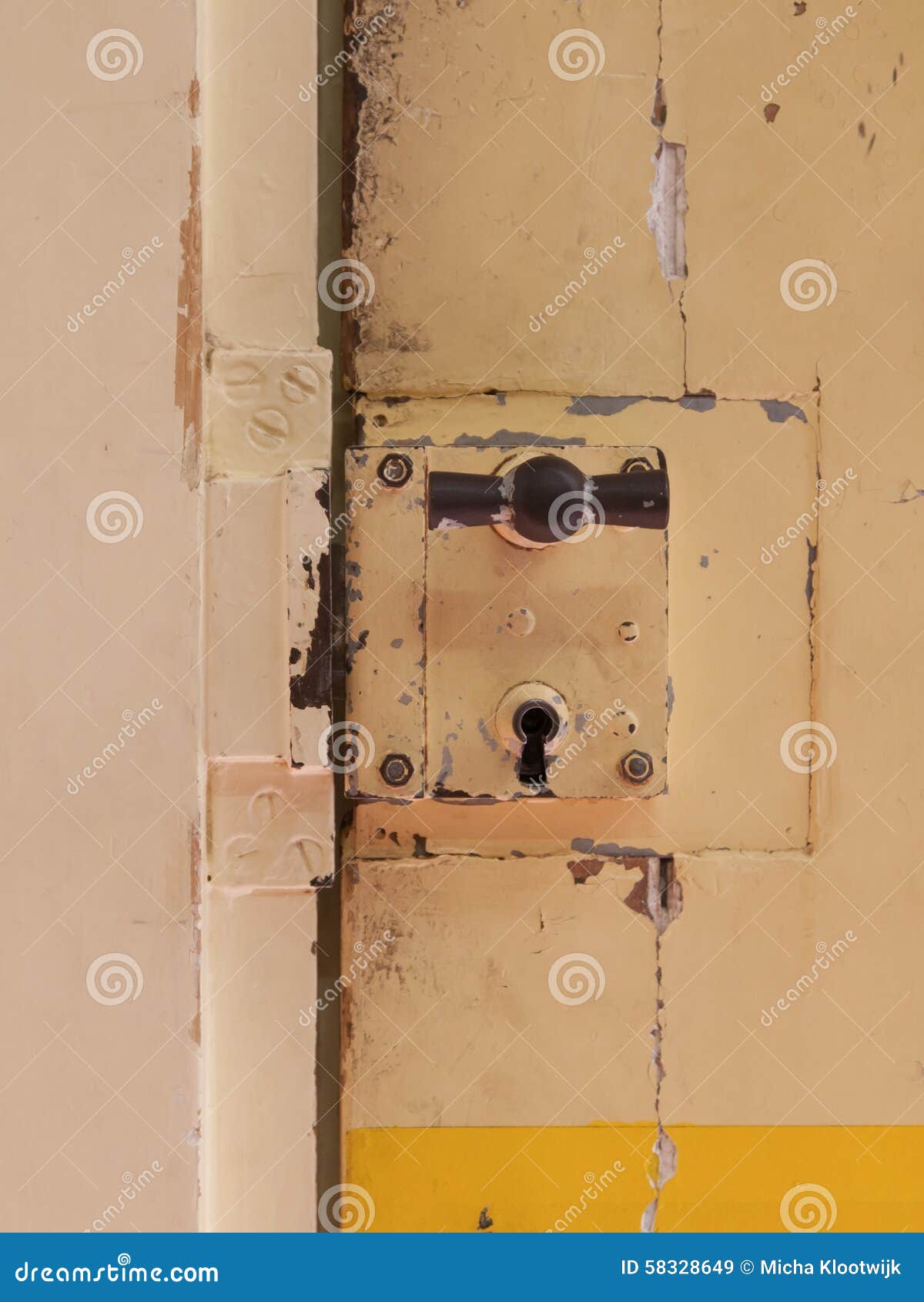 Old lock in a prison stock image. Image of imprison, lawbreaker - 58328649