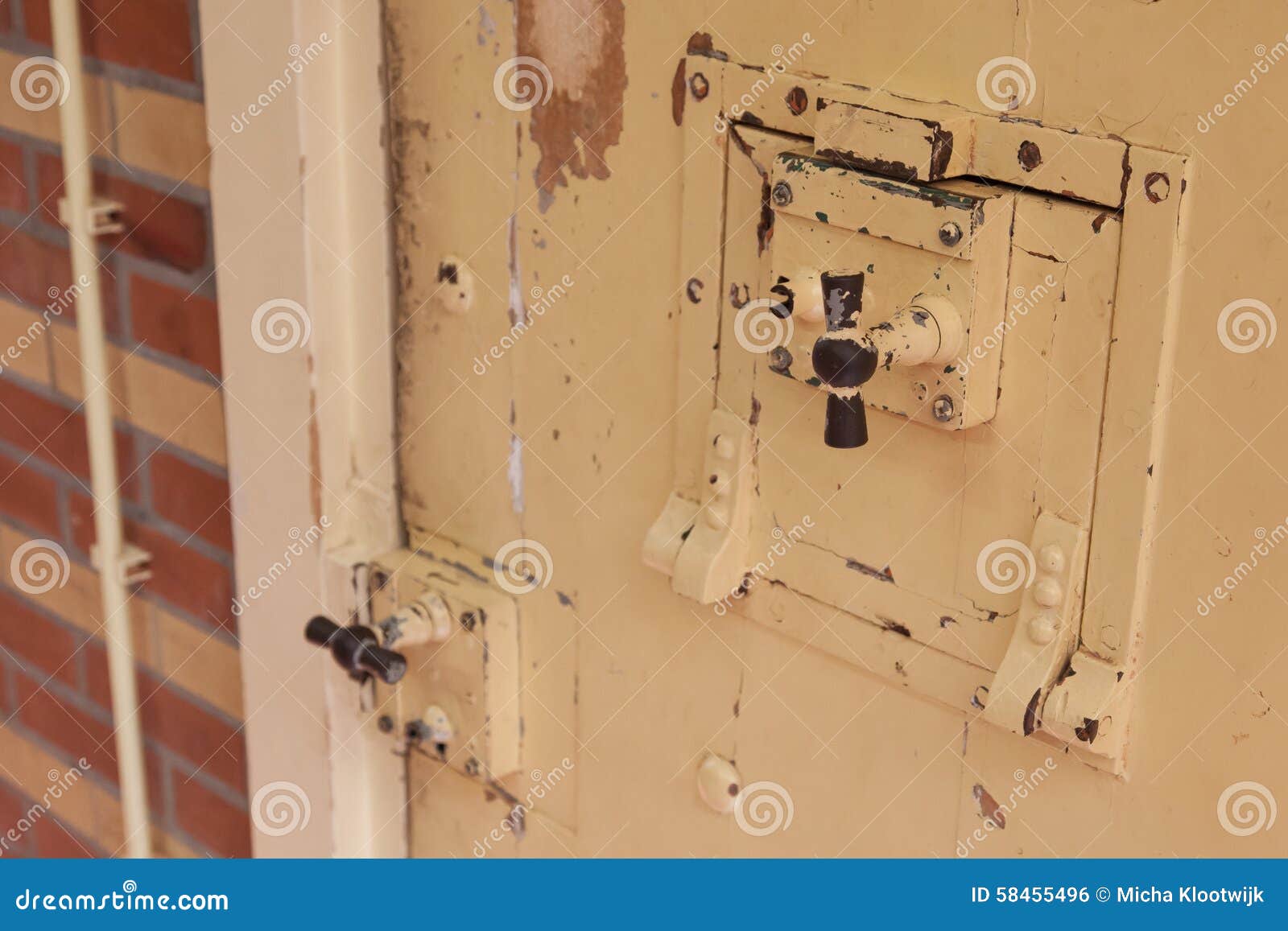 Old lock in a prison stock photo. Image of lock, forbidden - 58455496