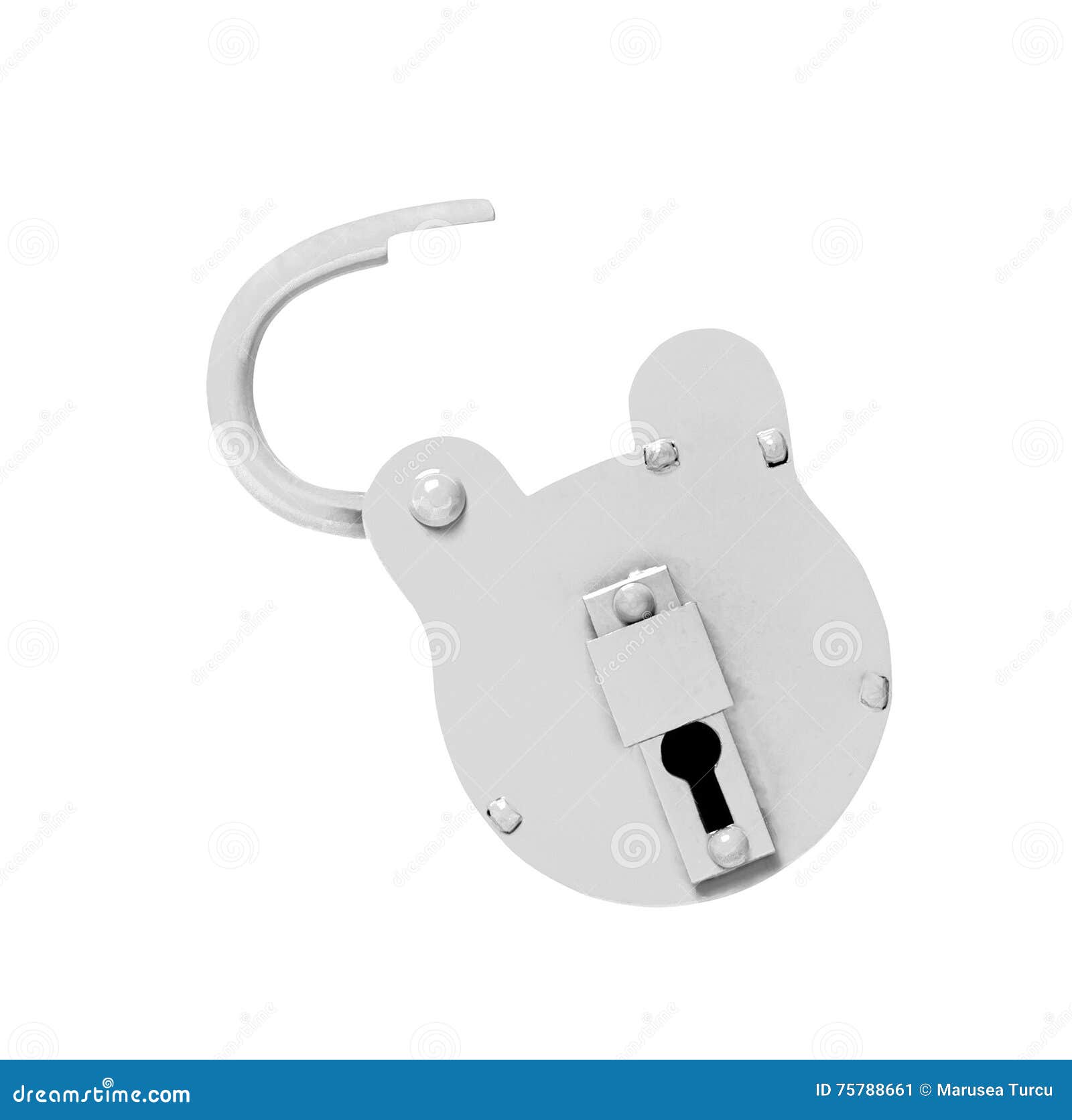 Old lock in unlocked state stock image. Image of safe - 75788661