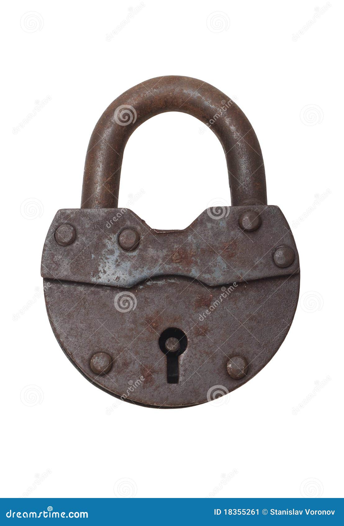 Old Lock on a White Background (isolated). Stock Image - Image of lock ...