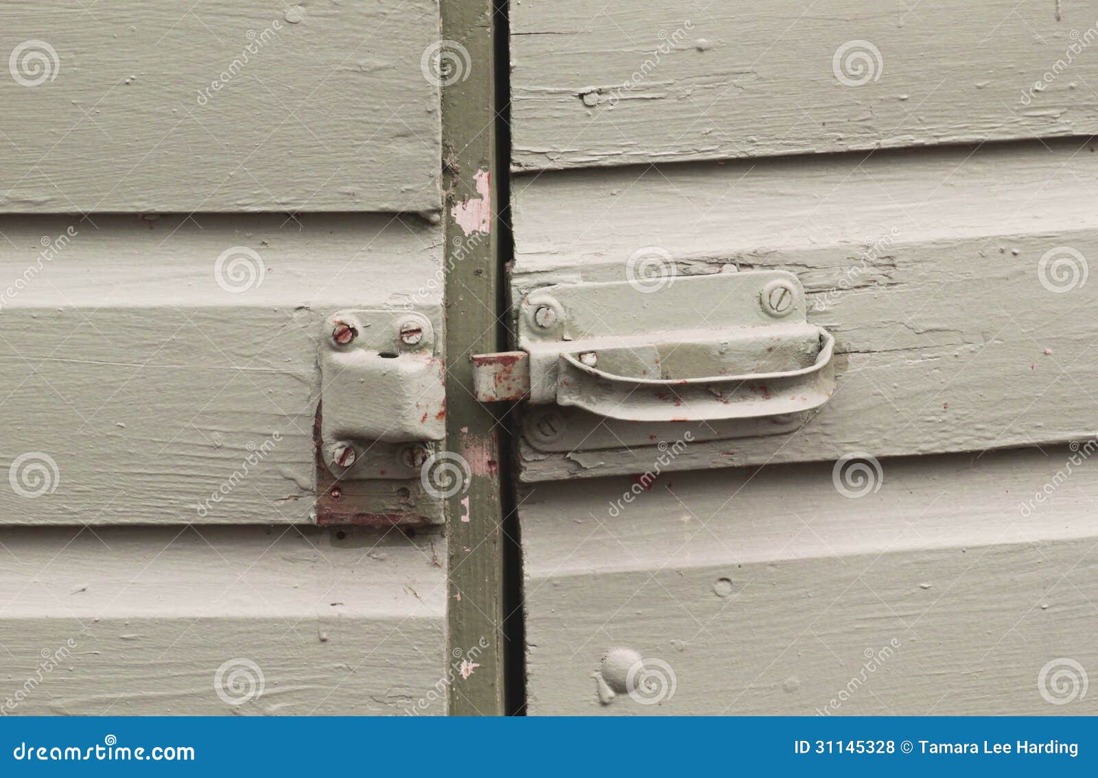 Old Lock on Wooden Door Left Open Stock Photo - Image of building ...