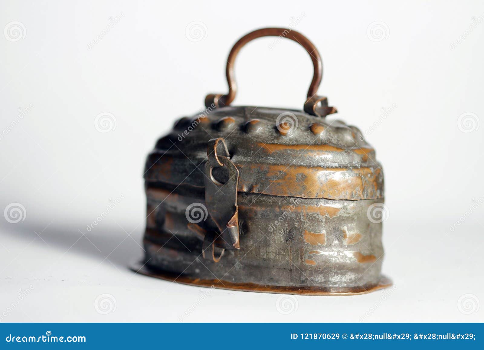 Old locked tin box stock image. Image of design, case - 121870629