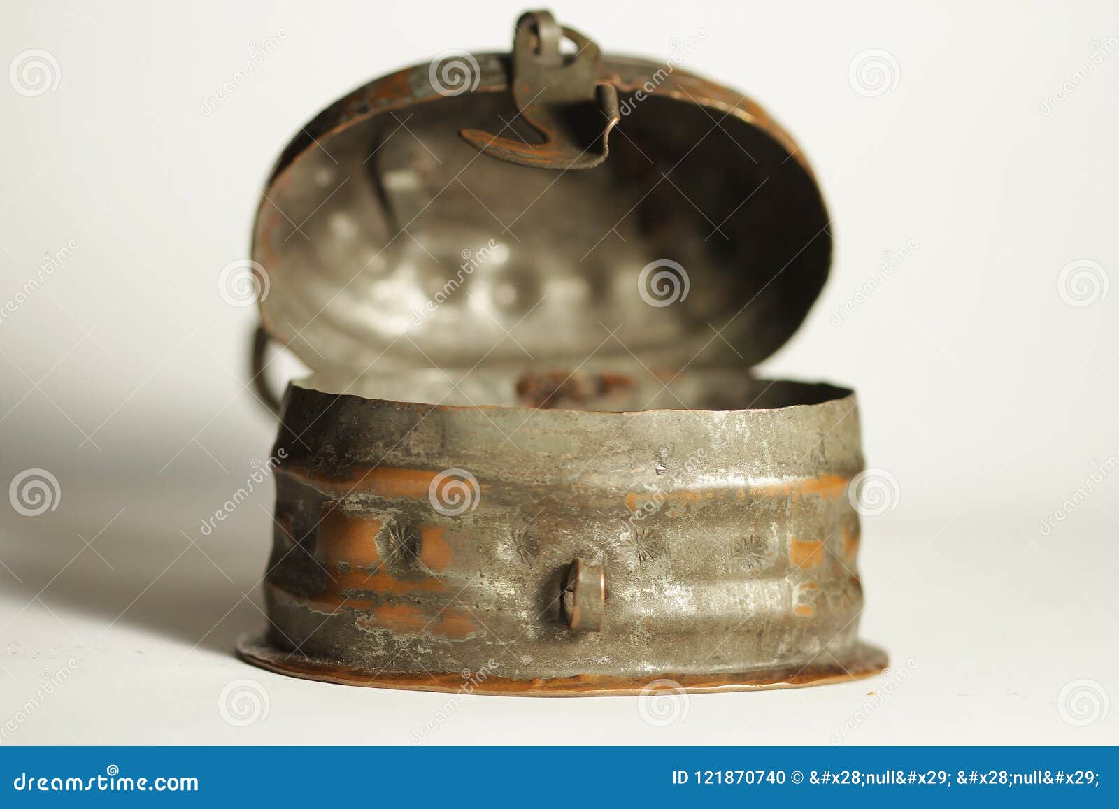 Old locked tin box stock photo. Image of deliver, design - 121870740