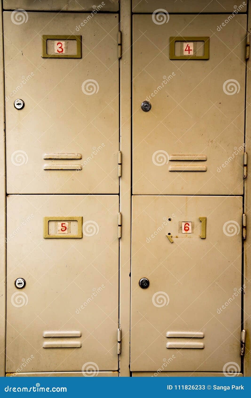 Old lockers stock image. Image of club, closeup, hong - 111826233