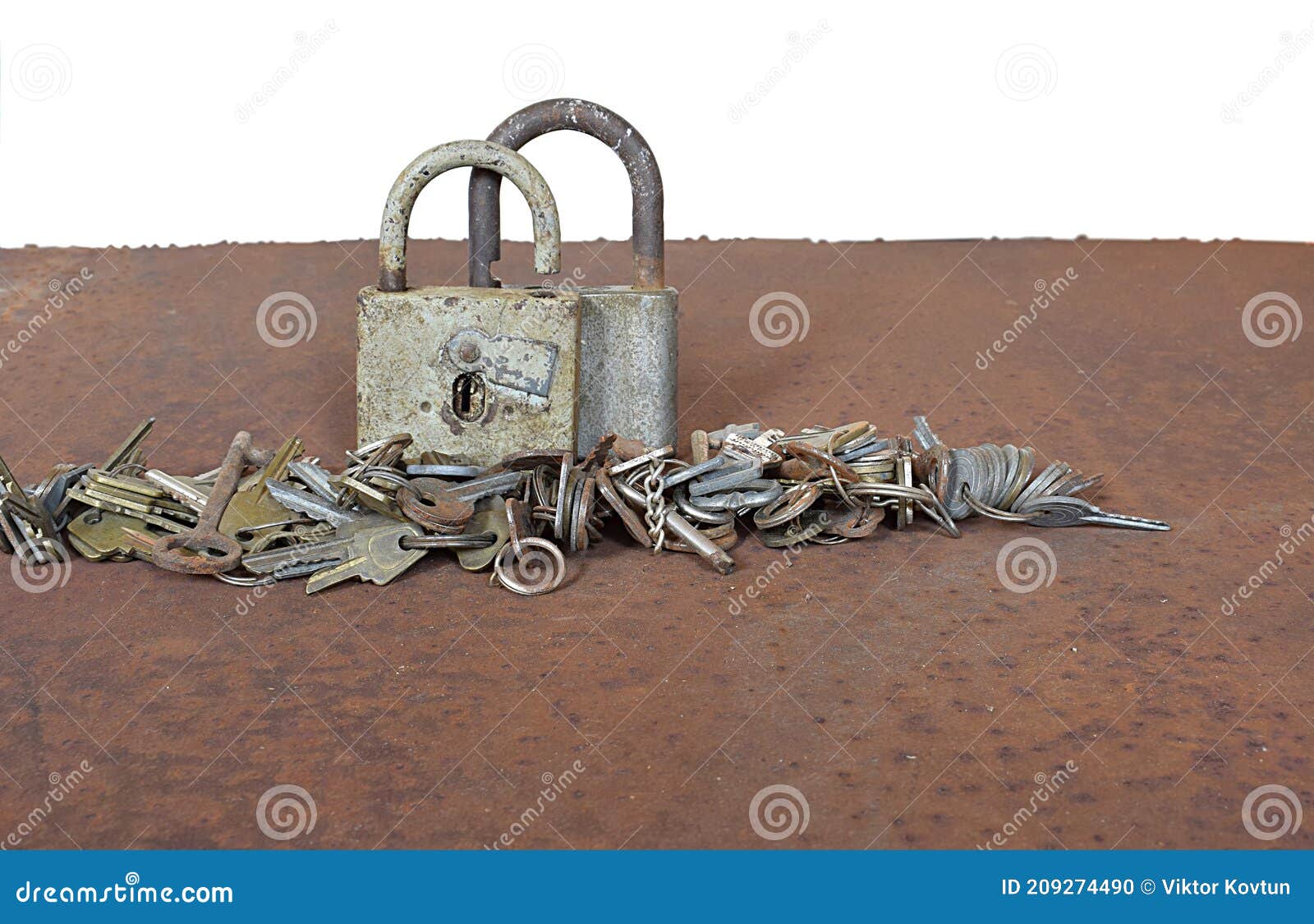 Old locks and lots of keys stock photo. Image of vintage - 209274490
