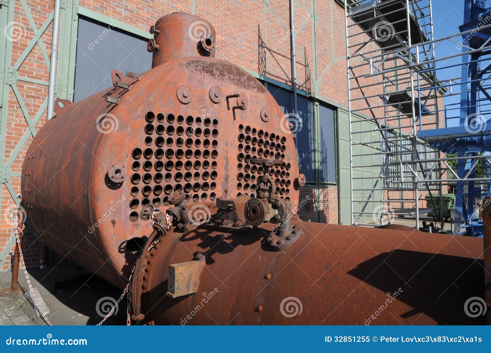 Old locomotive boiler stock image. Image of metal, industry - 32851255