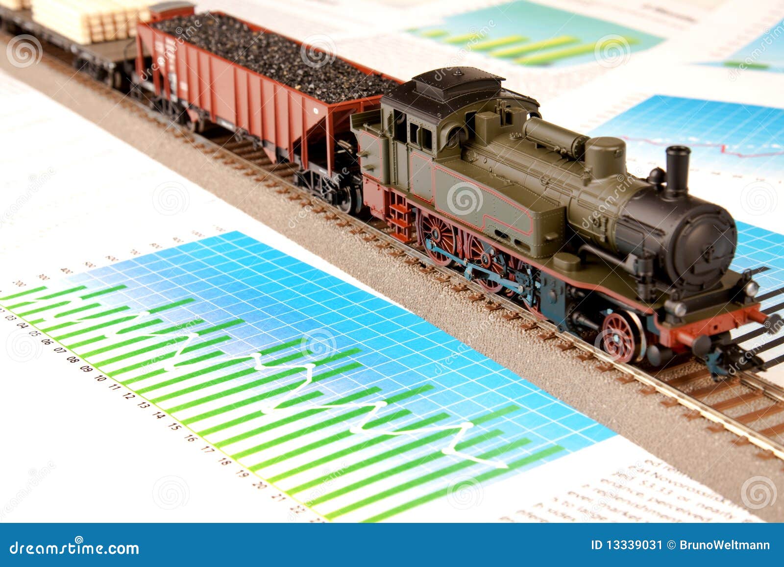 Old Locomotive Model On Graphs Royalty-Free Stock Photography ...