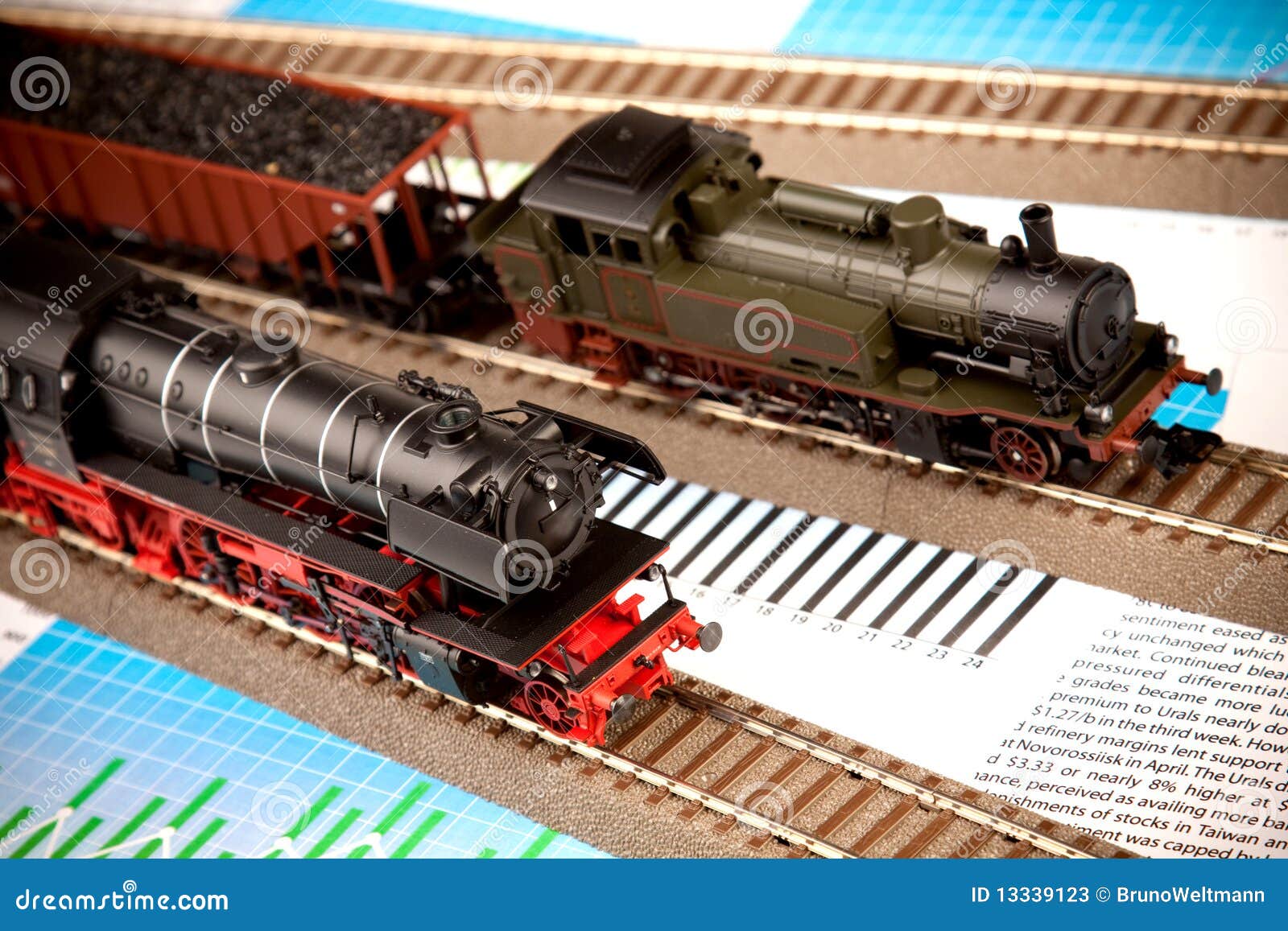 Old Locomotive Model on Graphs Stock Image - Image of railway ...