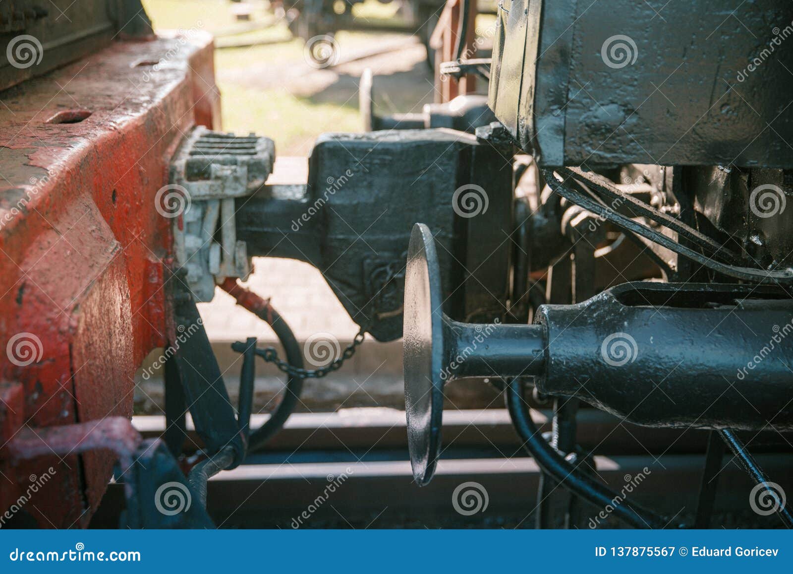 Old Locomotive Stands on the Platform of the Station Stock Image ...
