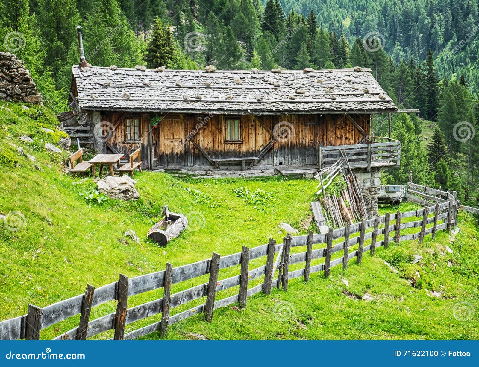 Old log cabin stock photo. Image of fashioned, obsolete - 71622100