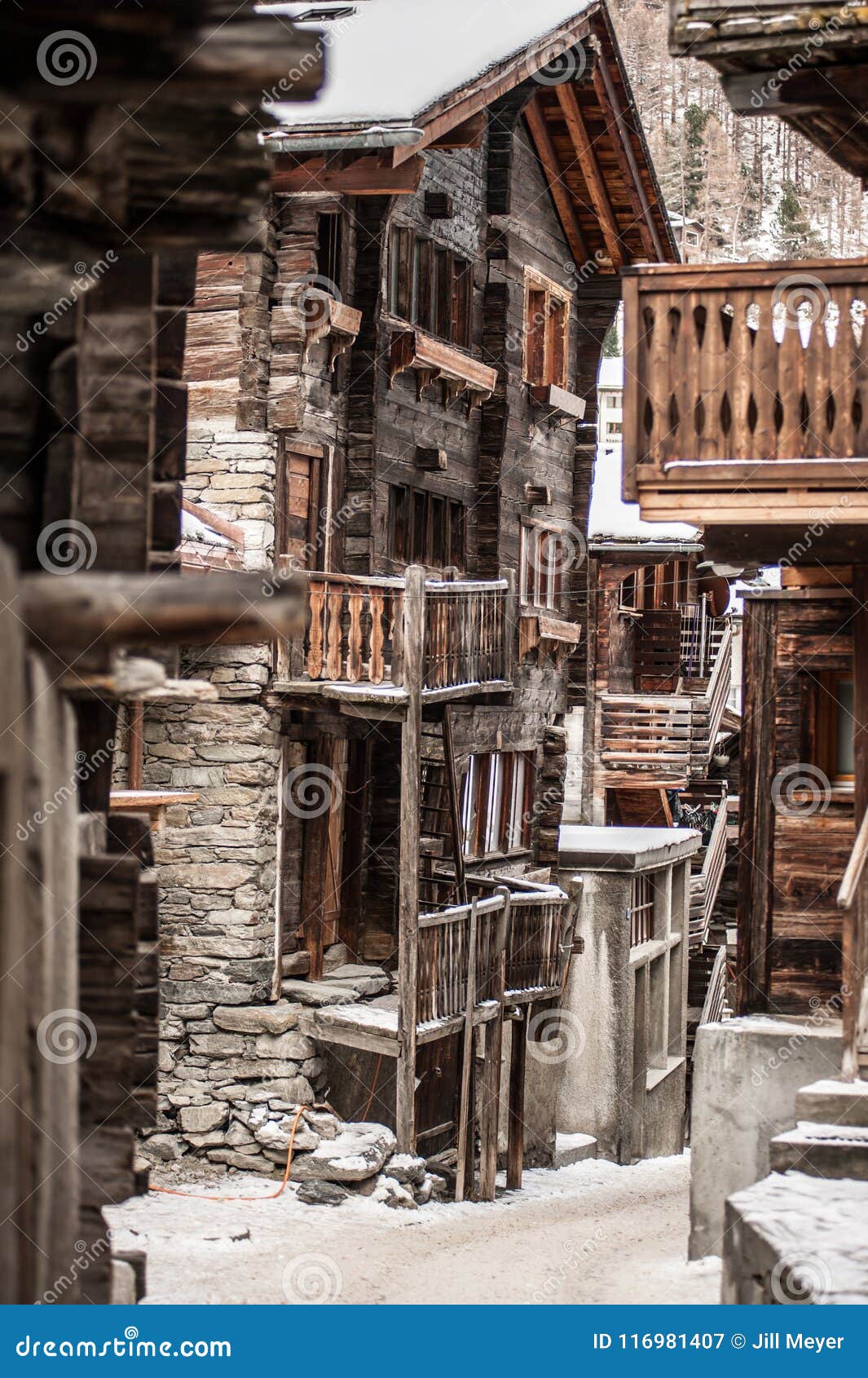 Old Streets in Zermatt Switzerland Stock Image - Image of jill ...