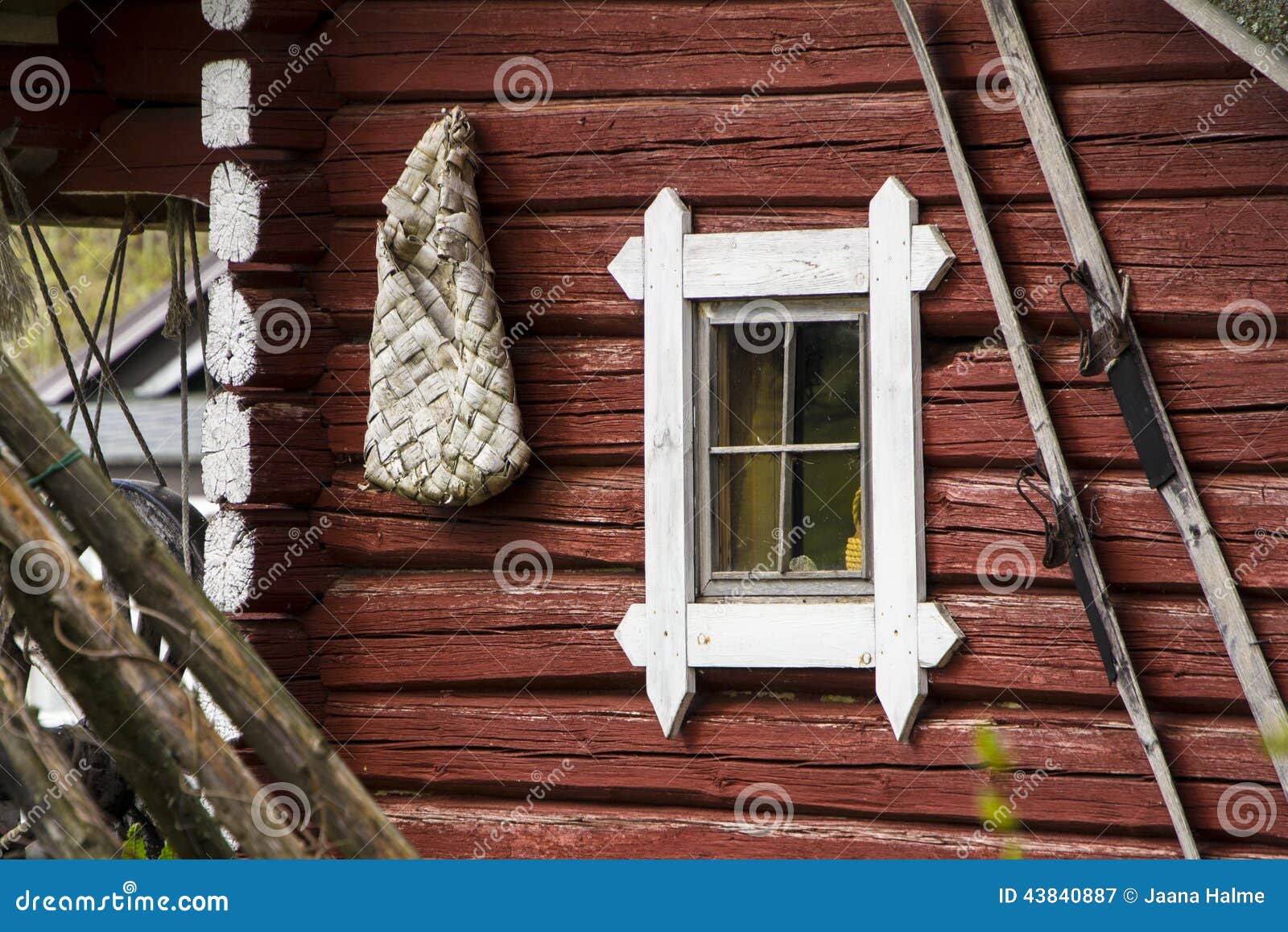 Old log hut stock image. Image of window, side, antique - 43840887