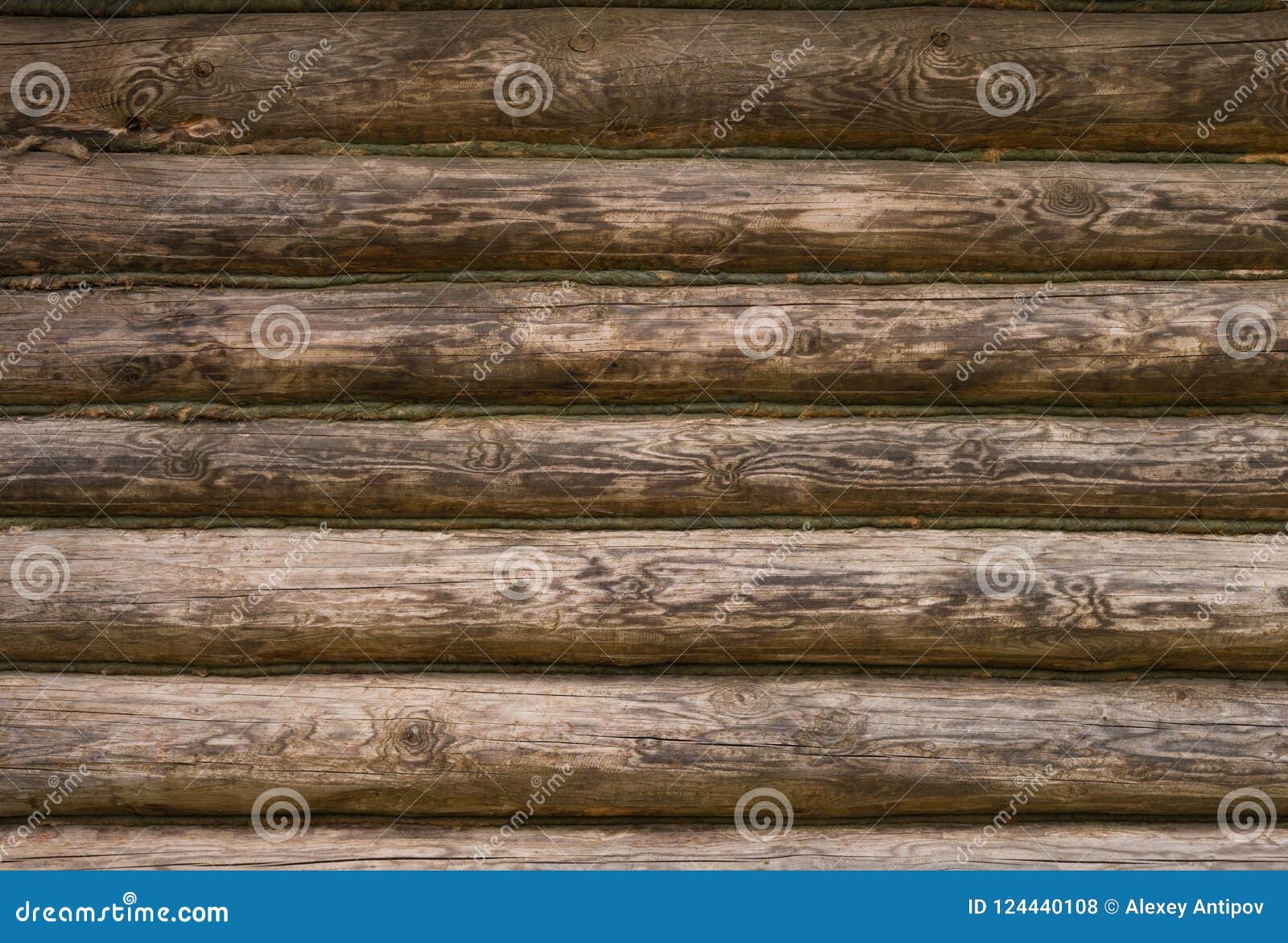 Old log wall of wood house stock photo. Image of house - 124440108