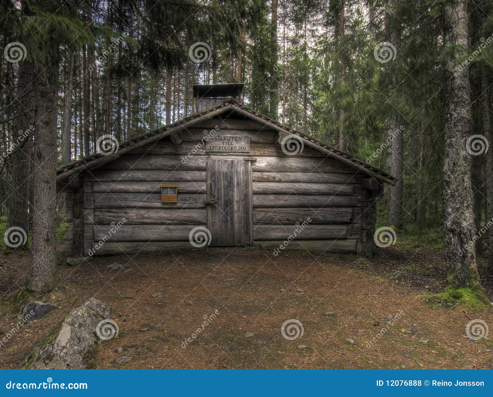 Old Logging Cabin Royalty-Free Stock Image | CartoonDealer.com #12076888