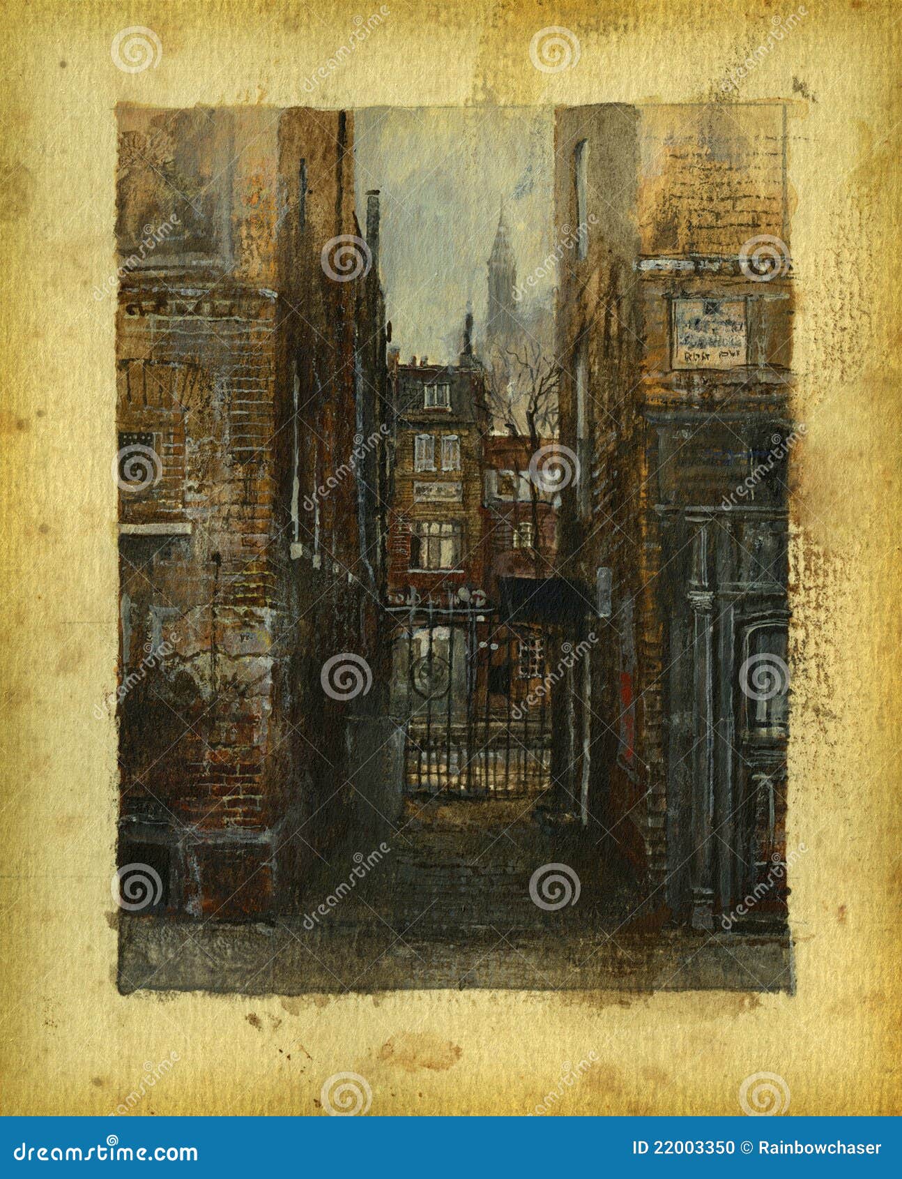 Old London stock illustration. Illustration of architecture - 22003350