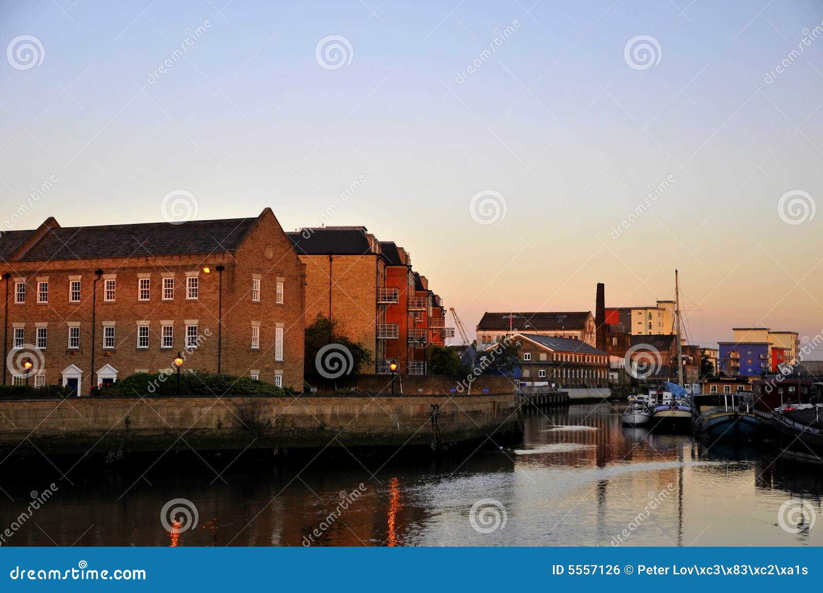 Old London Houses in Dockside Stock Photo - Image of habitat, doors ...