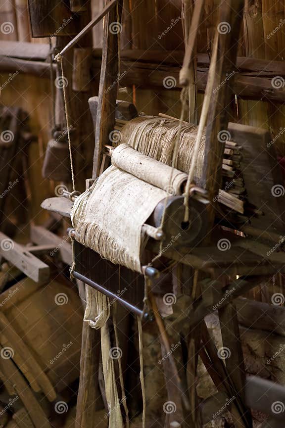 The old loom stock photo. Image of males, spun, flax - 24368672