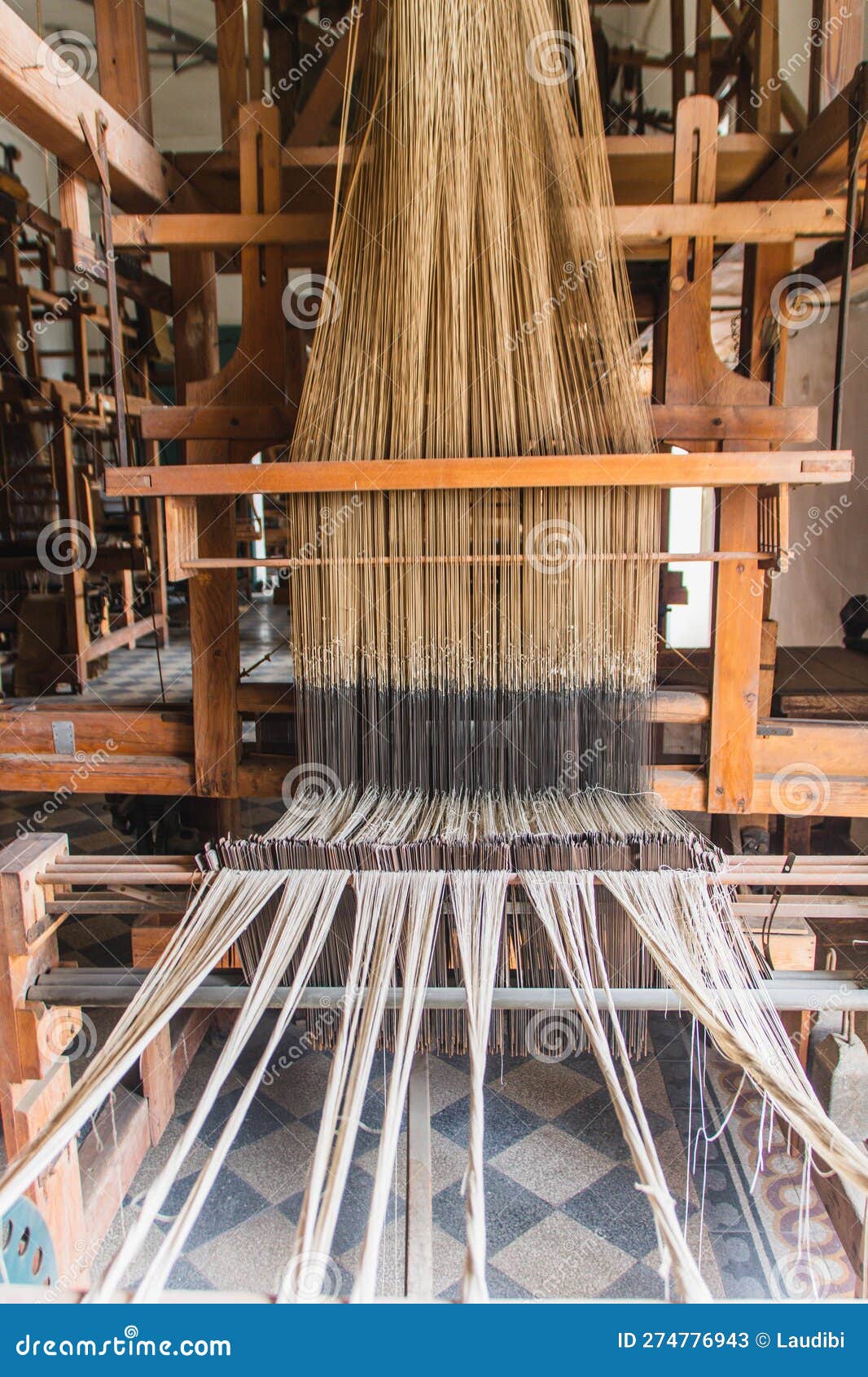 Old Loom in a Textile Laboratory Stock Image - Image of manufacture ...