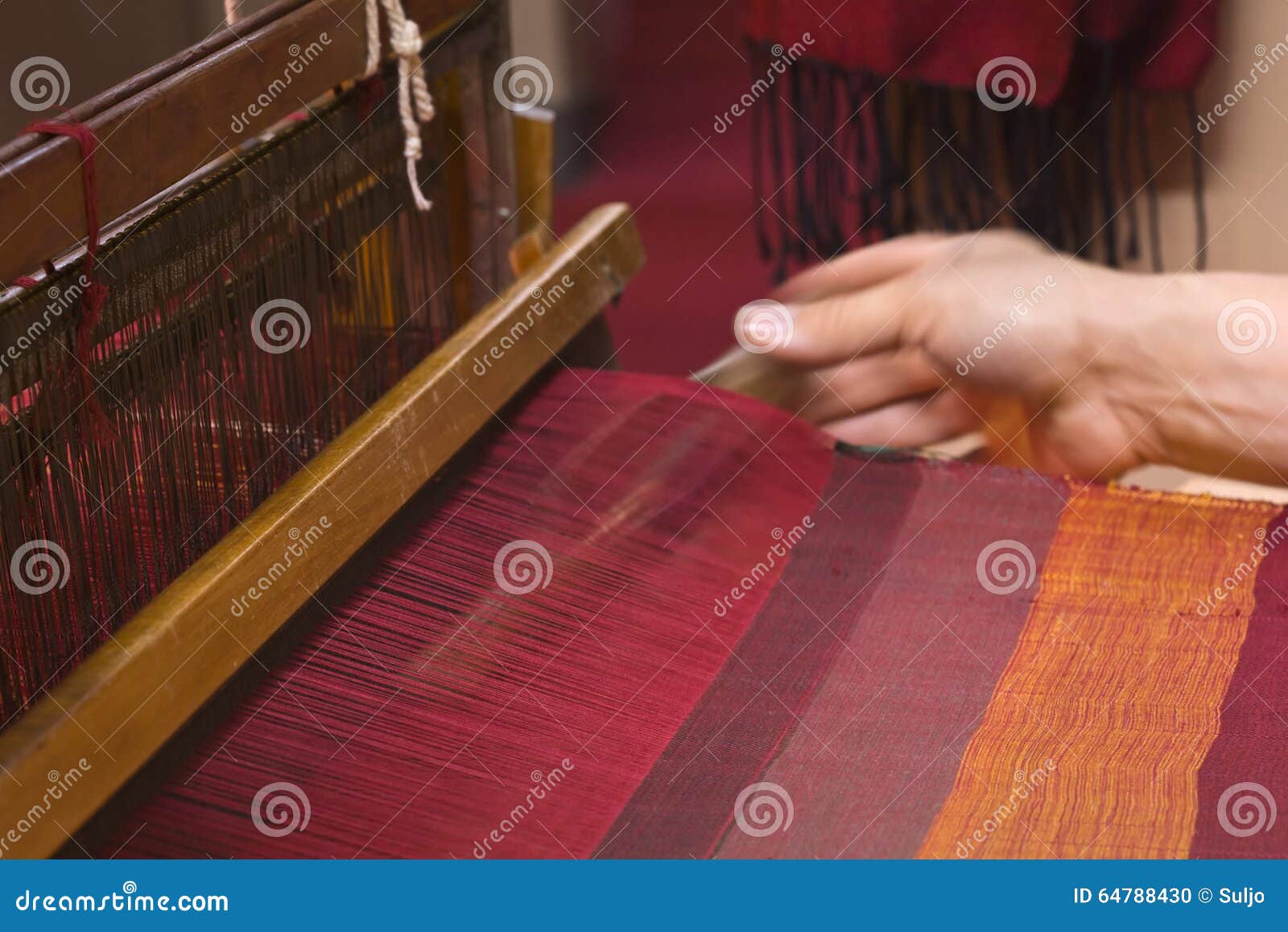 Old Loom weaving stock photo. Image of small, occupation - 64788430