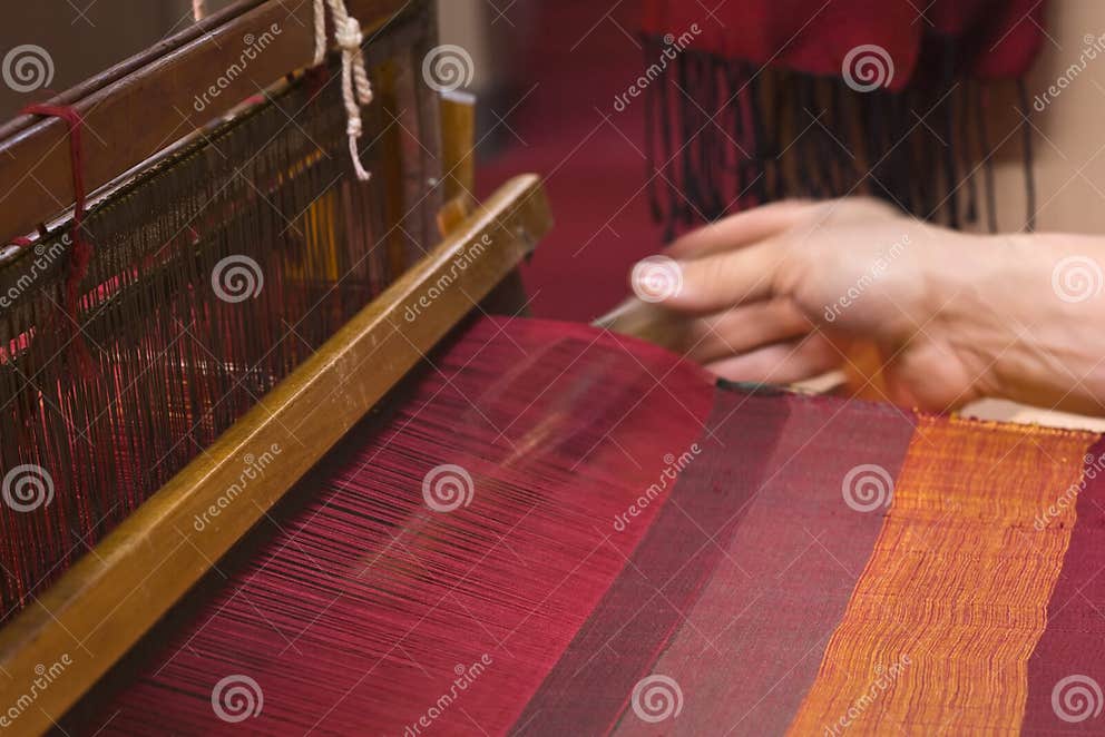 Old Loom weaving stock photo. Image of small, occupation - 64788430