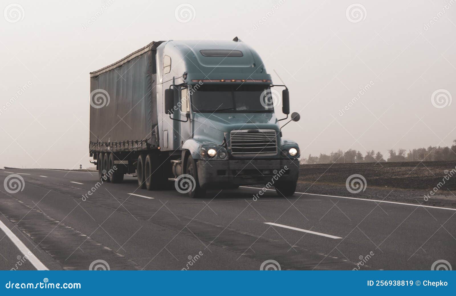 Old Lorry Traffic Transport on Motorway in Motion Stock Image - Image ...