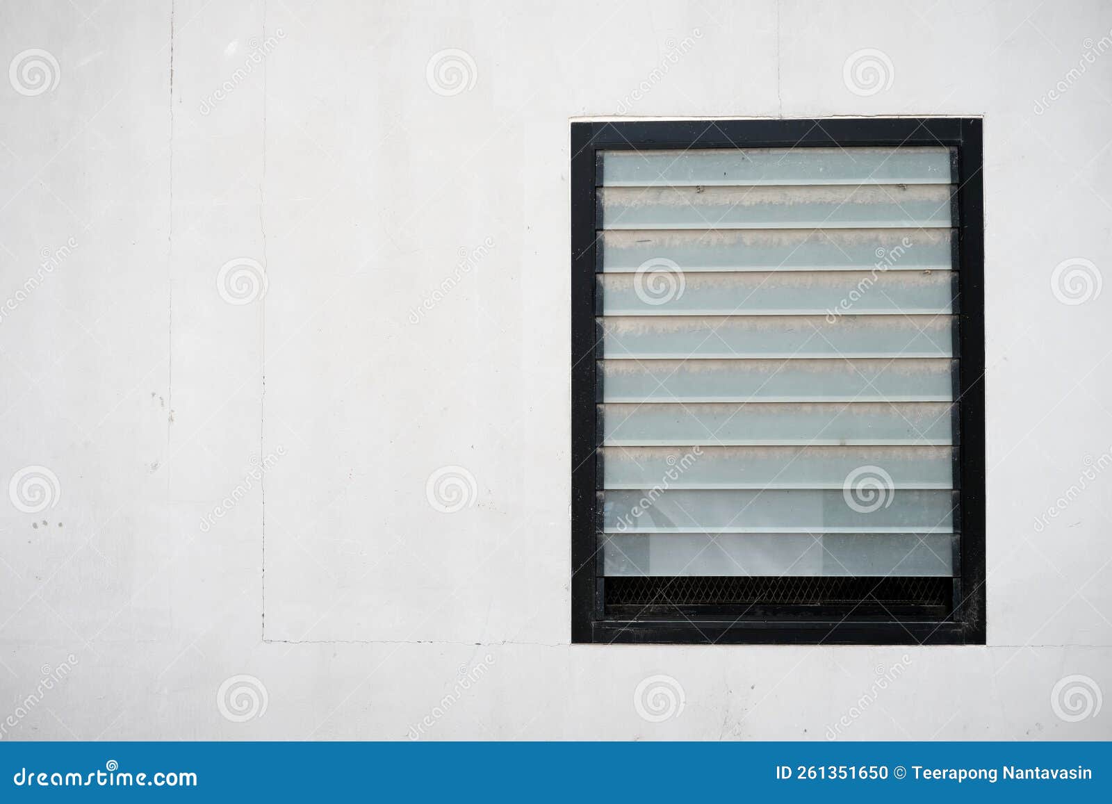 Old Louver or Window Blind with White Wall Background. Stock Photo ...