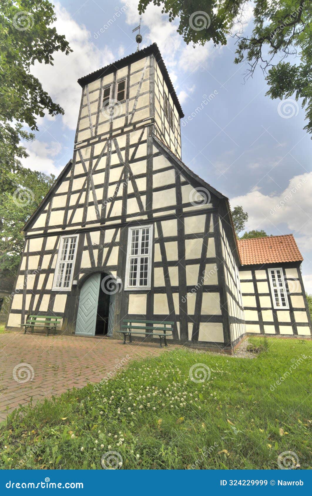 The Old Luckow Church, Germany Stock Image - Image of brick, wege ...