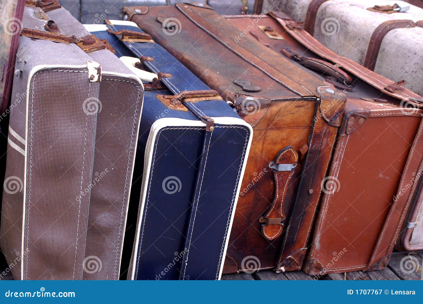 Old Luggage cases stock image. Image of beaten, bags, suitcase - 1707767