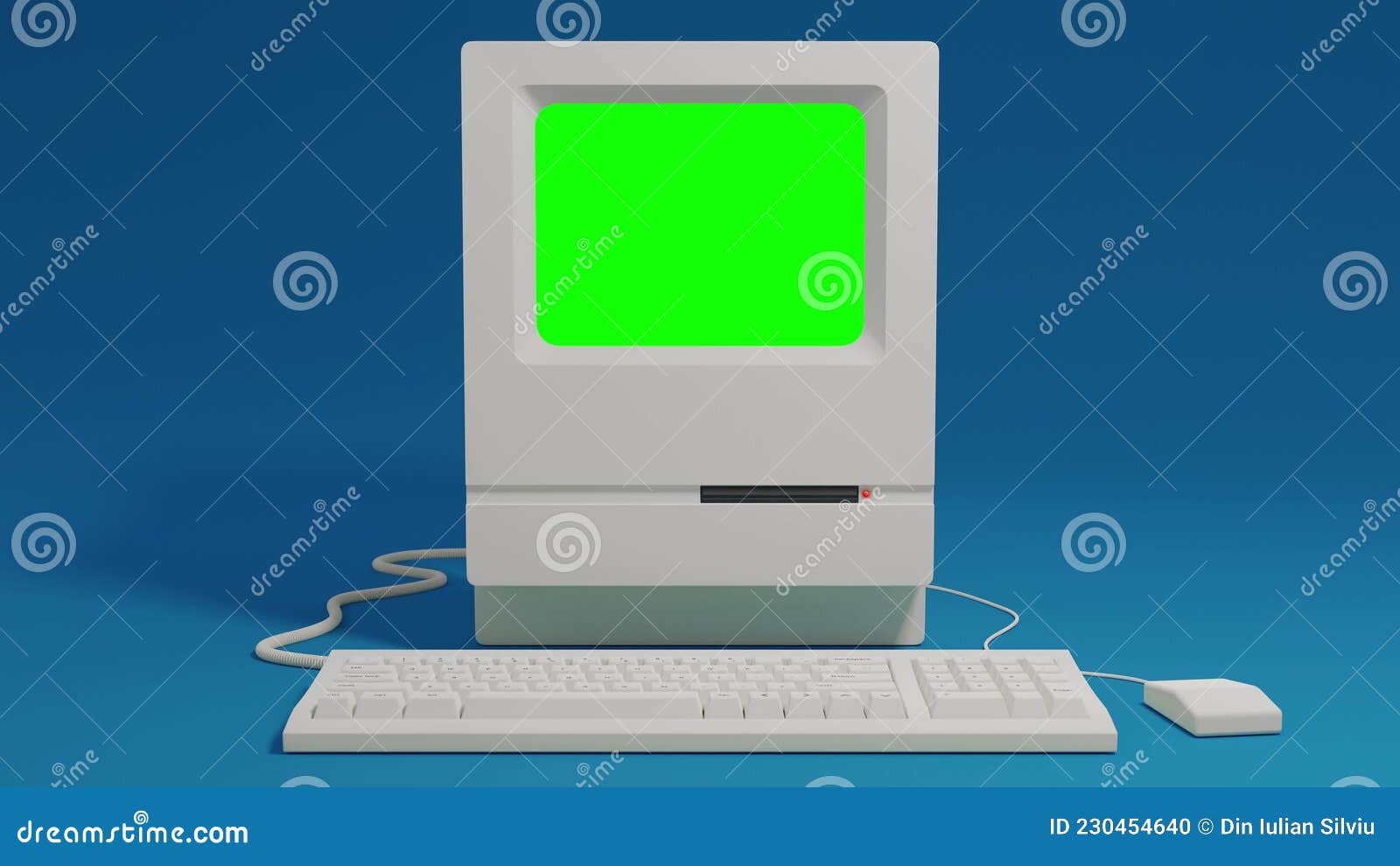 Old Mac Pc Turn on and OFF with Glitch Green Screen Display Loading ...