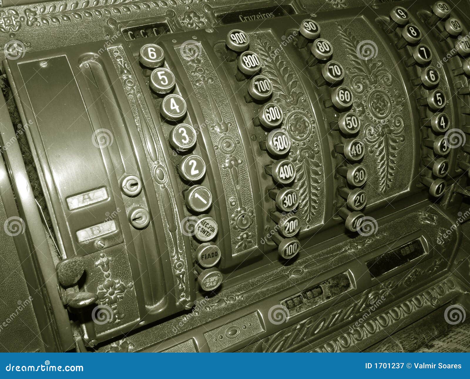 Old machine stock image. Image of button, computer, money - 1701237