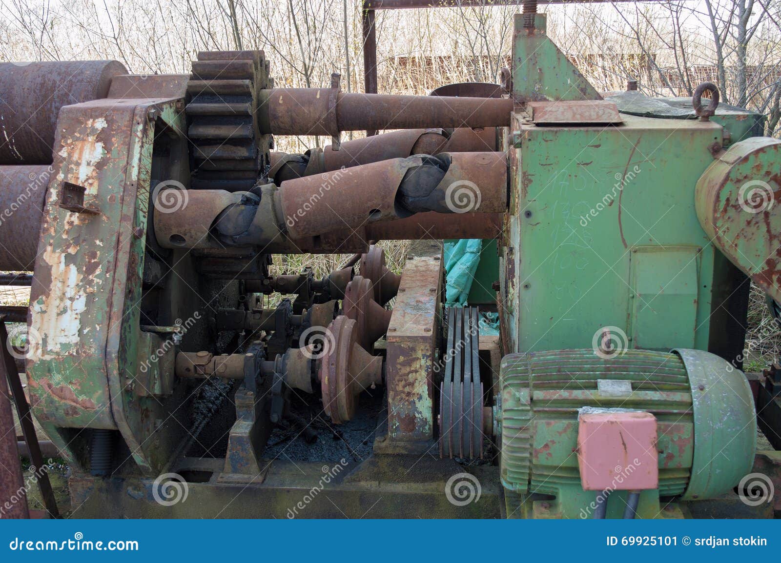 Old machine stock image. Image of floor, hall, building - 69925101