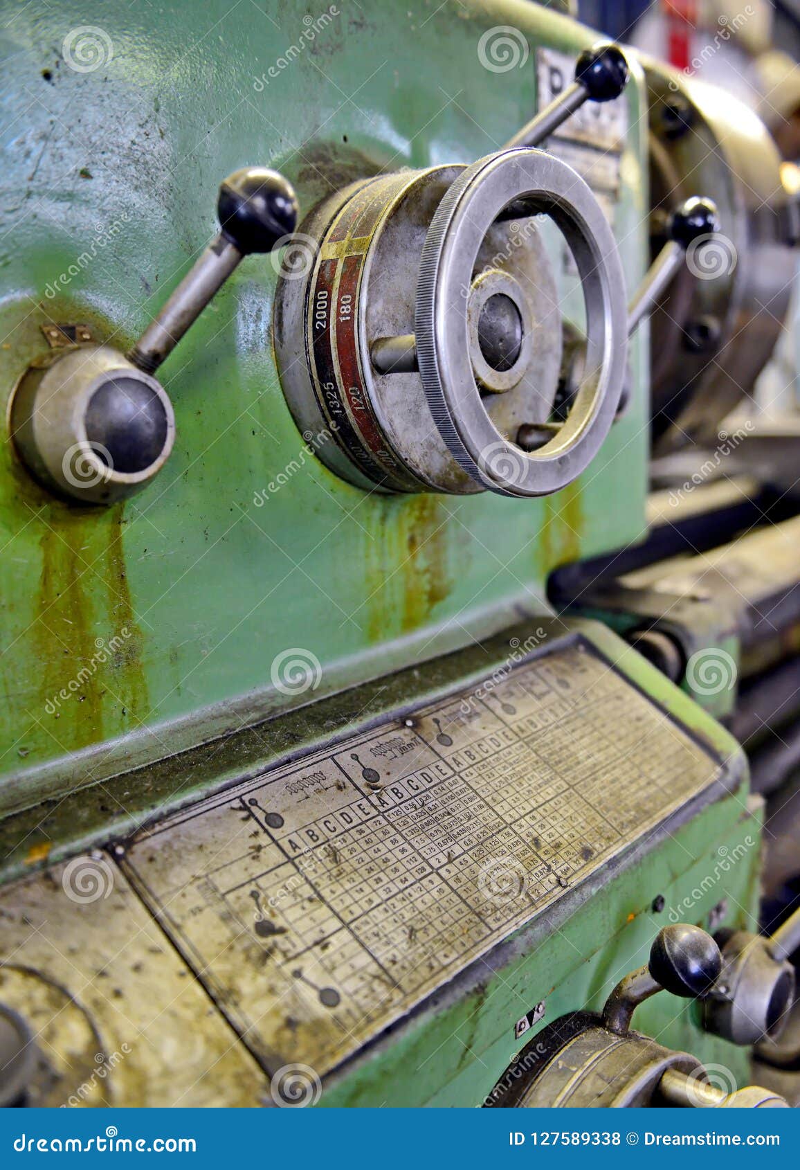 Old machine controls stock photo. Image of mechanical - 127589338