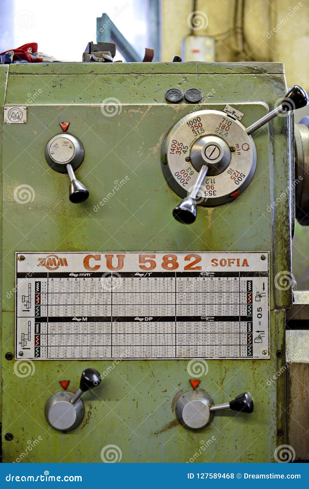 Old machine controls editorial stock photo. Image of mechanical - 127589468