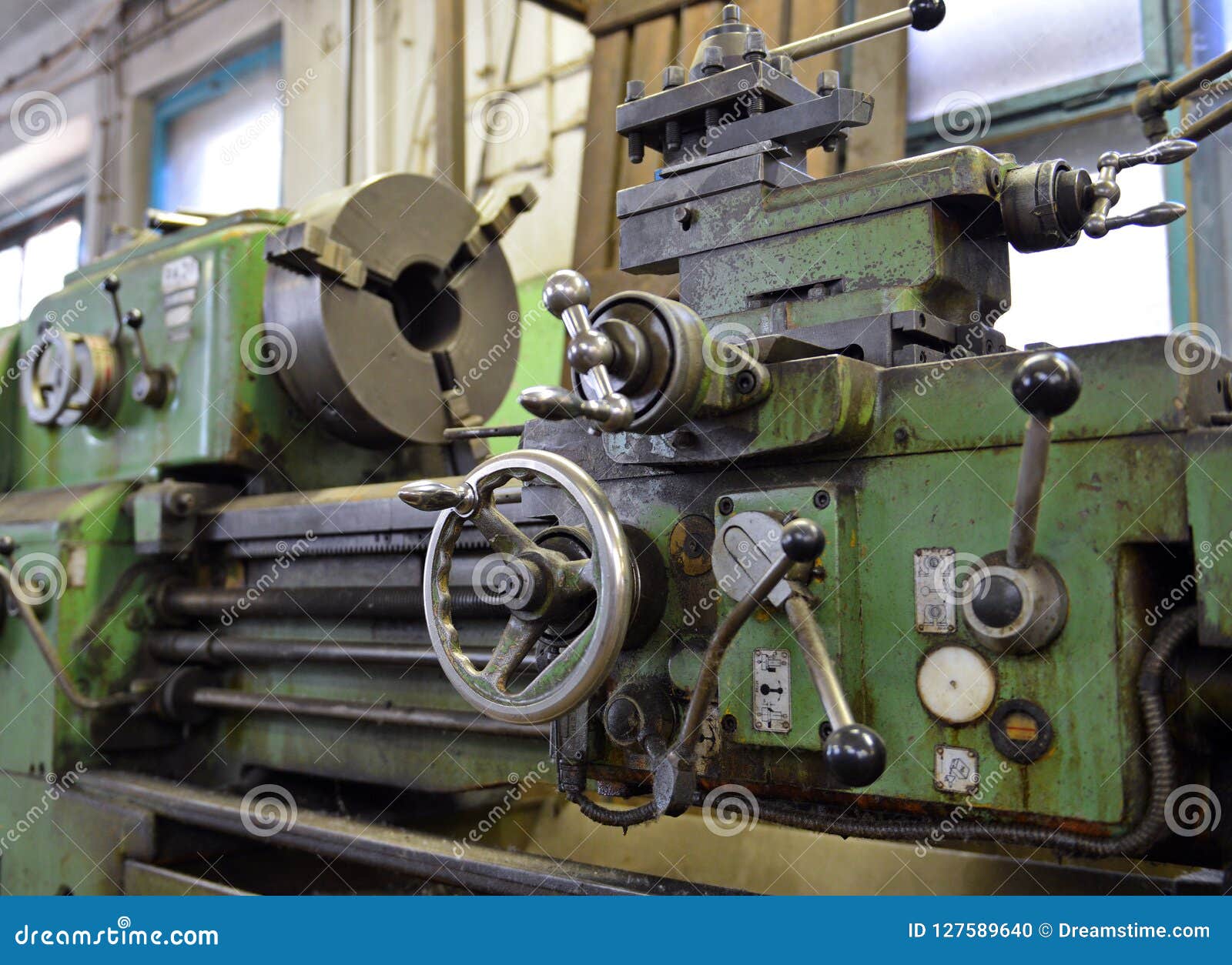 Old machine controls stock photo. Image of model, machine - 127589640