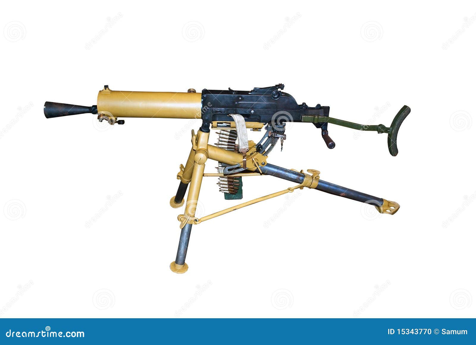 Old machine gun stock photo. Image of fight, arms, protect - 15343770