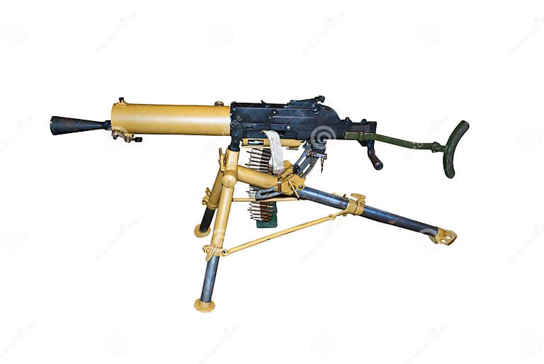 Old machine gun stock photo. Image of fight, arms, protect - 15343770
