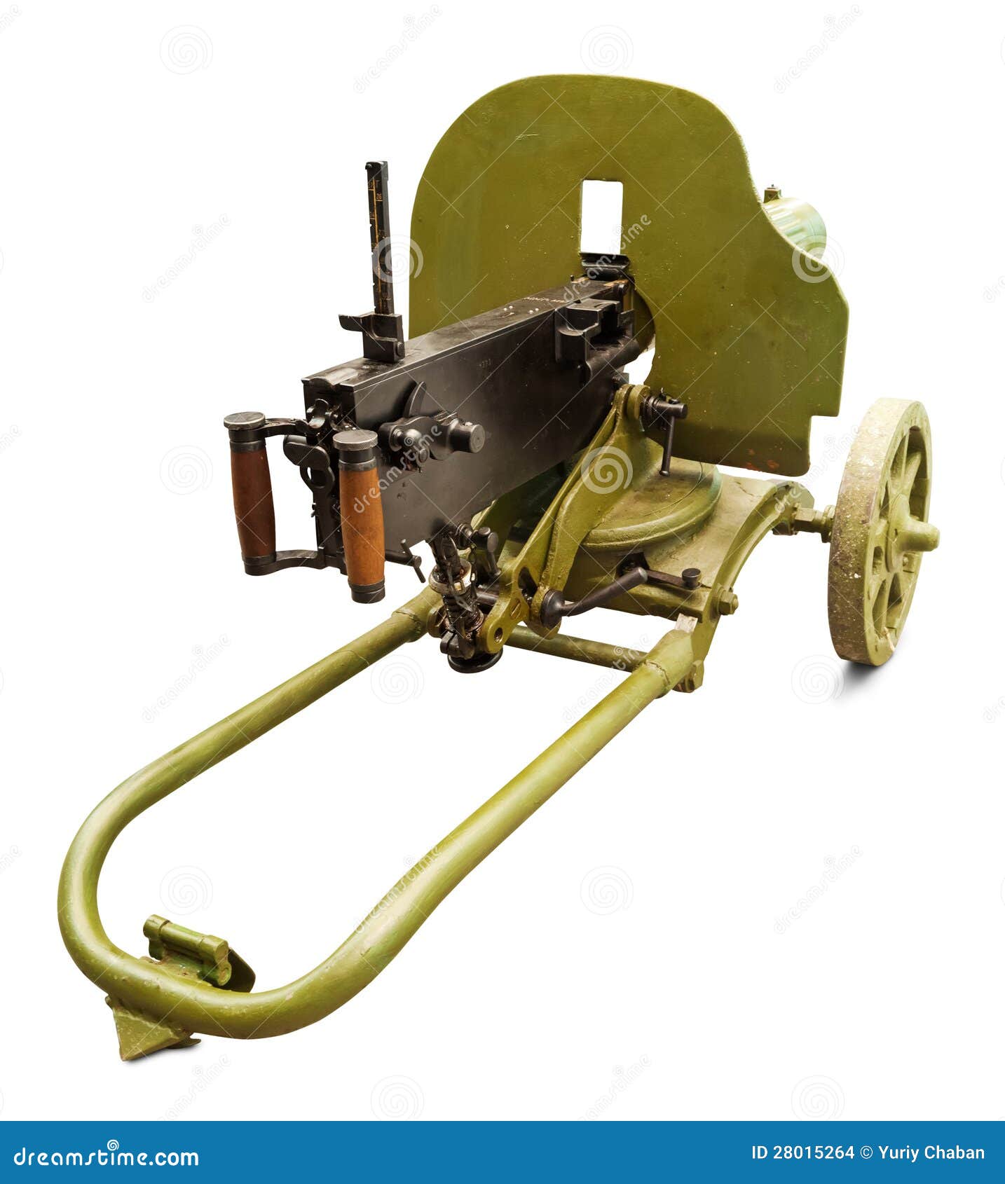 Old machine gun stock photo. Image of gatling, white - 28015264