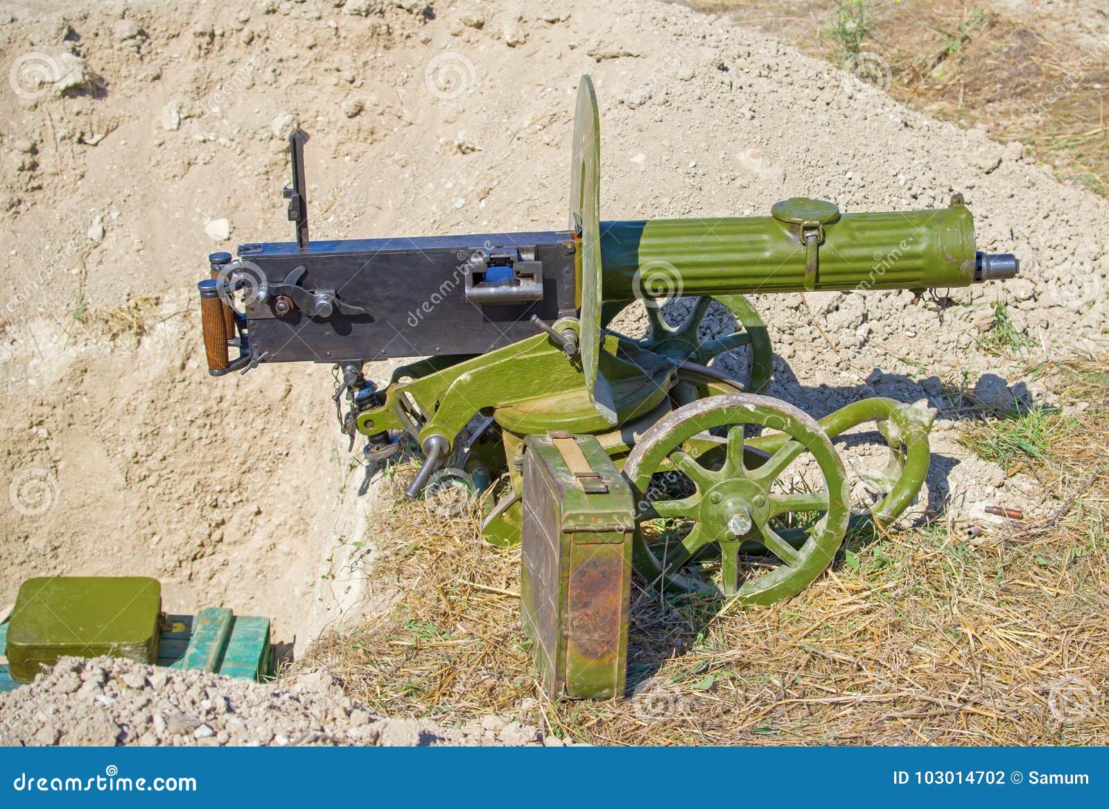 Old Machine Gun stock photo. Image of automatic, historical - 103014702