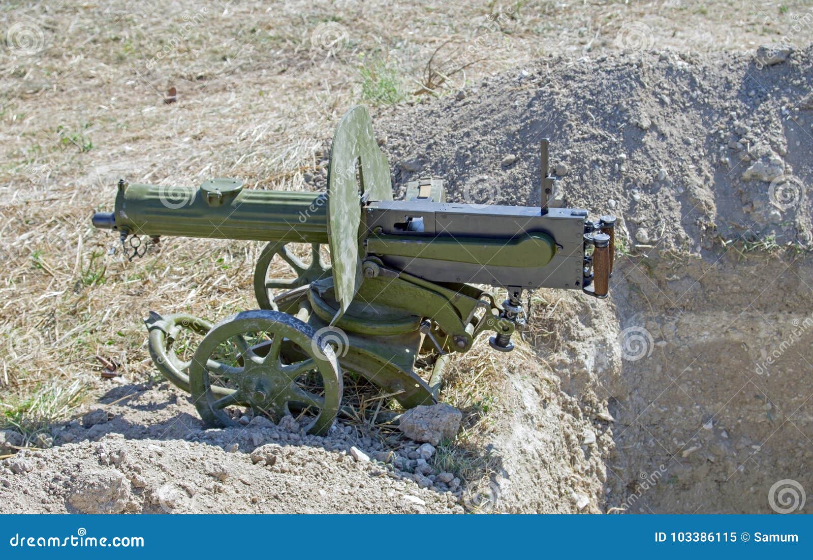 Old Machine Gun stock image. Image of fire, combat, fight - 103386115